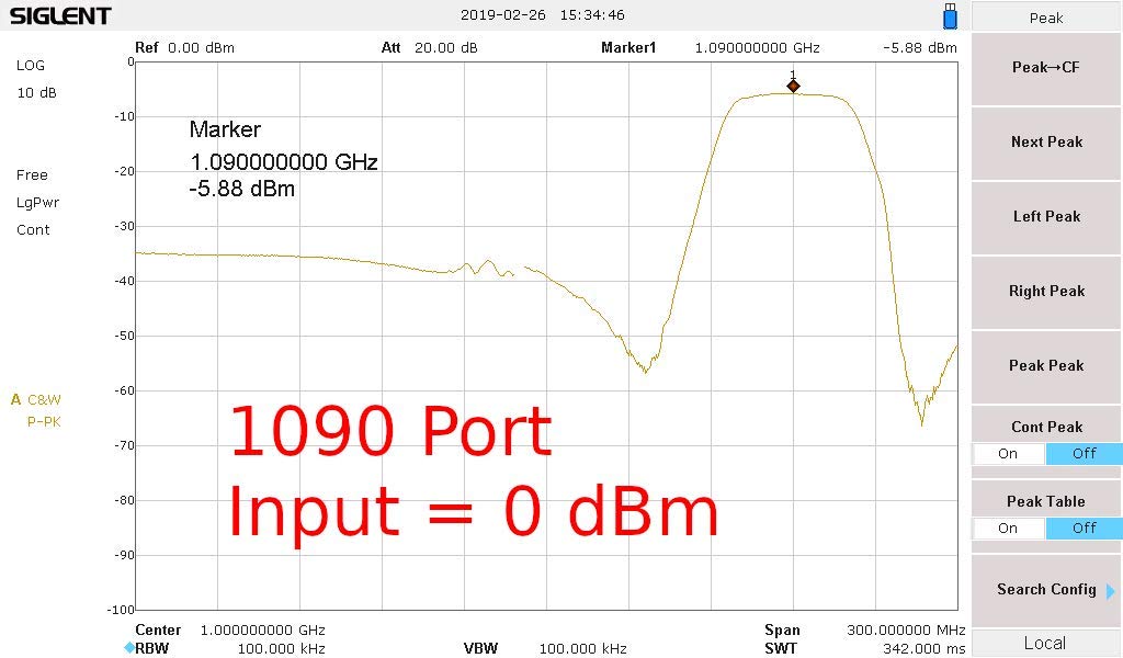 Stratux 1090 MHz + 978 MHz Splitter and Saw Filter