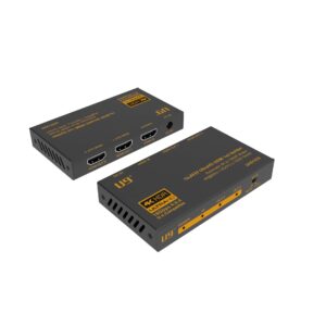 u9 viewhd 1 in 2 out hdmi 2.0 18gbps 1x2 splitter with automatic 4k to 1080p downscaler / 4k@60hz / hdr and dolby vision / hdcp 2.2 / 1 input to 2 outputs / edid control | model: uhd1x2s