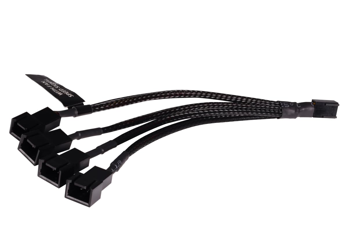 Alphacool Y-Splitter 3-Pin to 4X 3-Pin Cable, 15cm