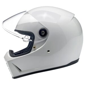 biltwell | lane splitter | dot & ece approved | motorcycle helmet | full face with visor | gloss white | x-large