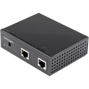 startech.com industrial gigabit poe splitter - 90w high speed power over ethernet poe+++ splitter - 12-48v dc splitter 802.3bt - lan/rj45 ultra poe to dc adapter - -40c to +75c (poeslt1g48v)