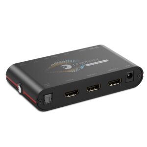 gofanco prophecy intelligent 4k 120hz 1x2 hdmi splitter – 4k @120hz, 40gbps, vrr, allm, cec, downscale/upscale, audio extraction, edid management, firmware upgradable, taa compliant (pro-hd21split2p)