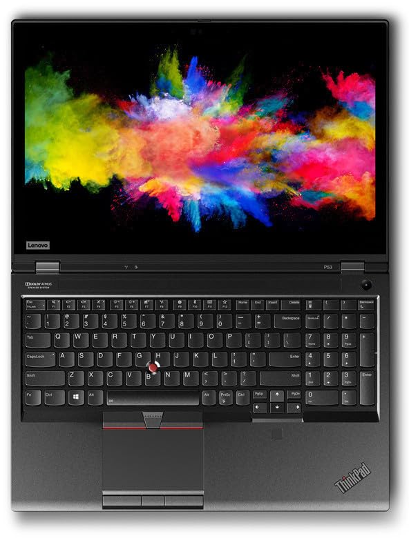 Lenovo ThinkPad P53 Mobile Workstation 15.6" FHD Display - Intel Core i7-9850H, 16GB RAM, 512GB SSD, NVIDIA Quadro T1000, Backlit Keyboard, Fingerprint Reader, Windows 10 Pro (Renewed)