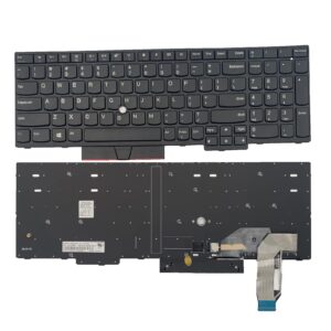 yhfshop laptop replacement us layout keyboard for lenovo thinkpad e580 e585 e590 l580 p52 p53 p73 t590（without red pointer）