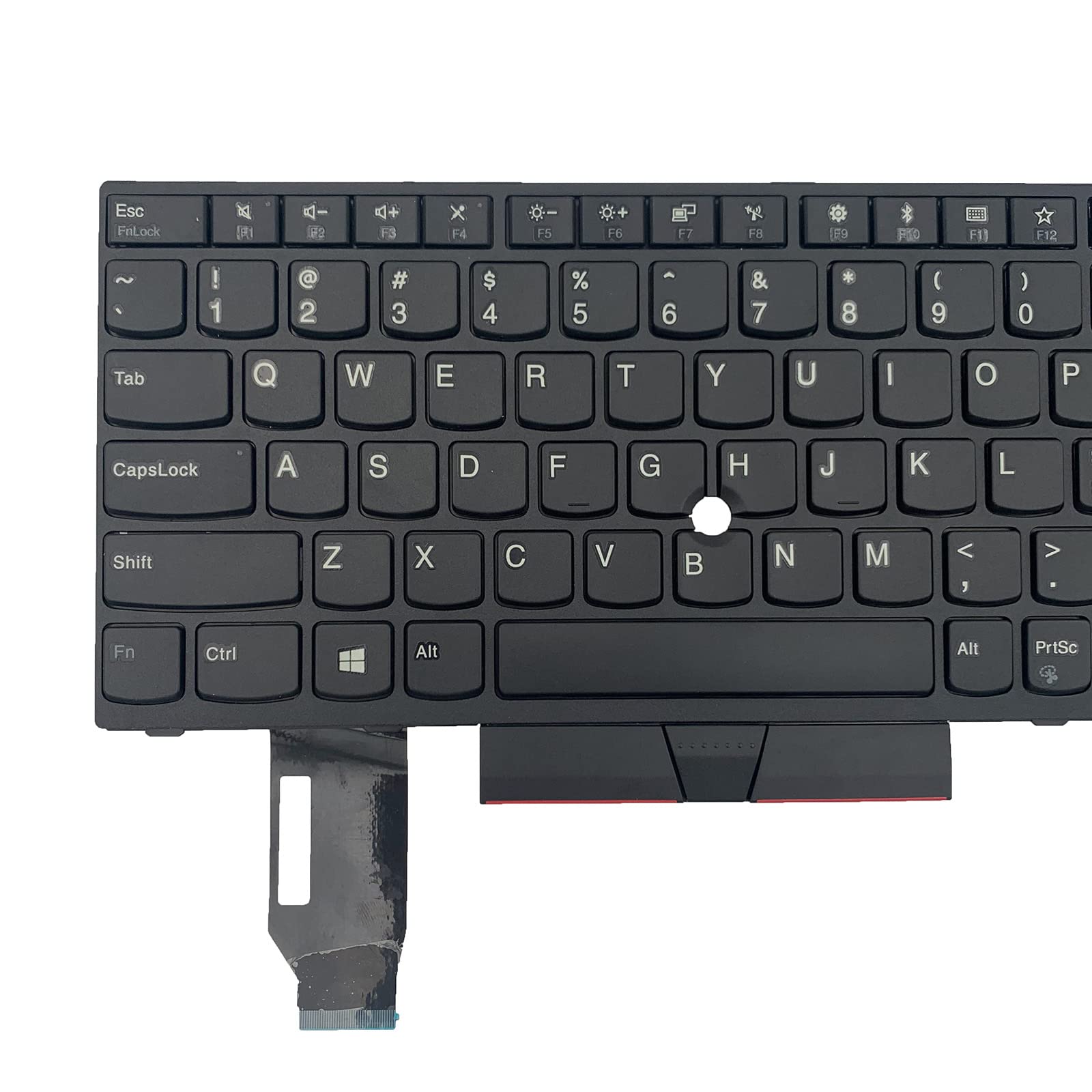 yhfshop Laptop Replacement US Layout Keyboard for Lenovo ThinkPad E580 E585 E590 L580 P52 P53 P73 T590（Without Red Pointer）