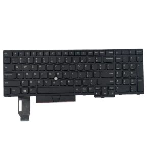 yhfshop Laptop Replacement US Layout Keyboard for Lenovo ThinkPad E580 E585 E590 L580 P52 P53 P73 T590（Without Red Pointer）