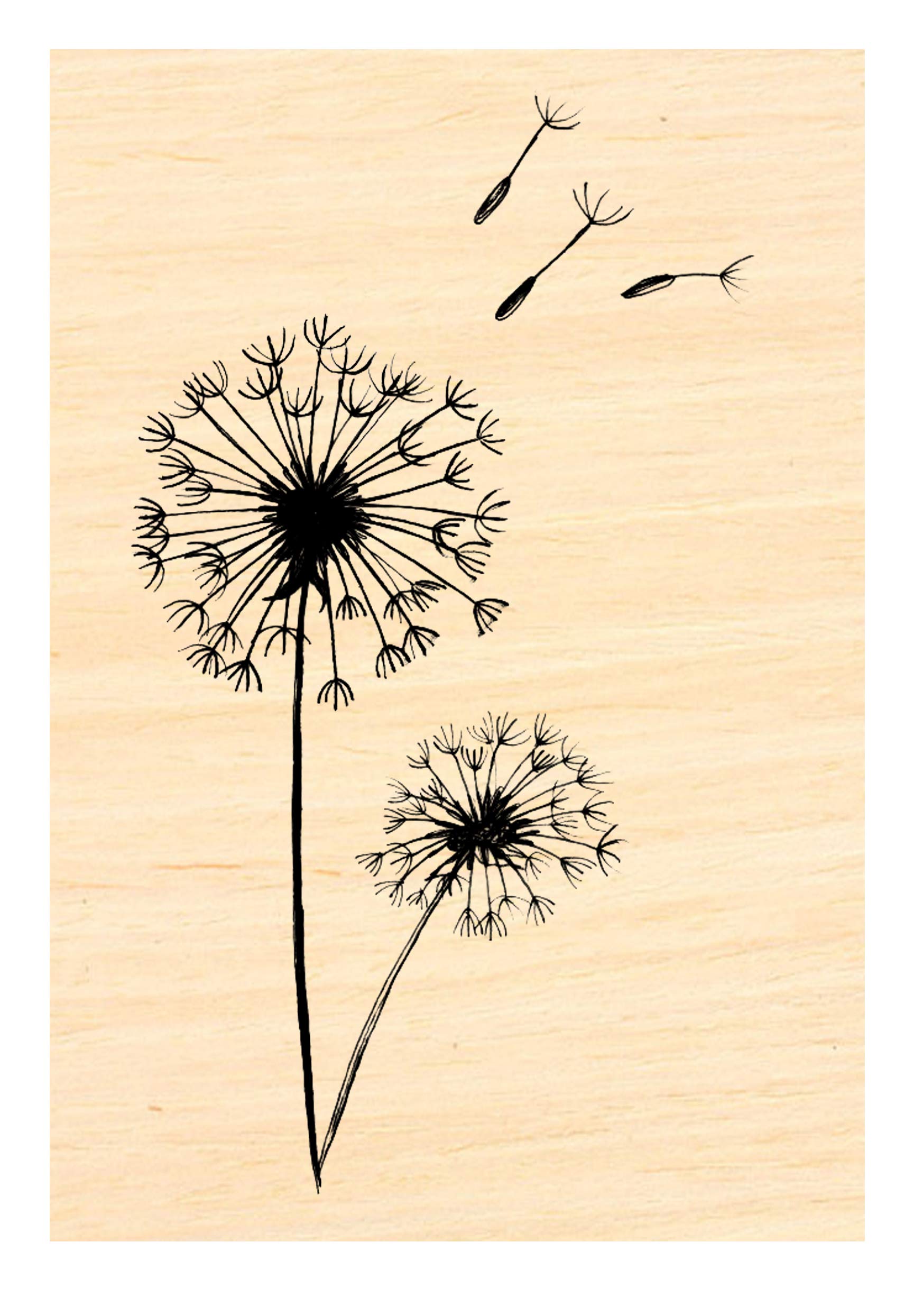 Dandelions Rubber Stamp P53