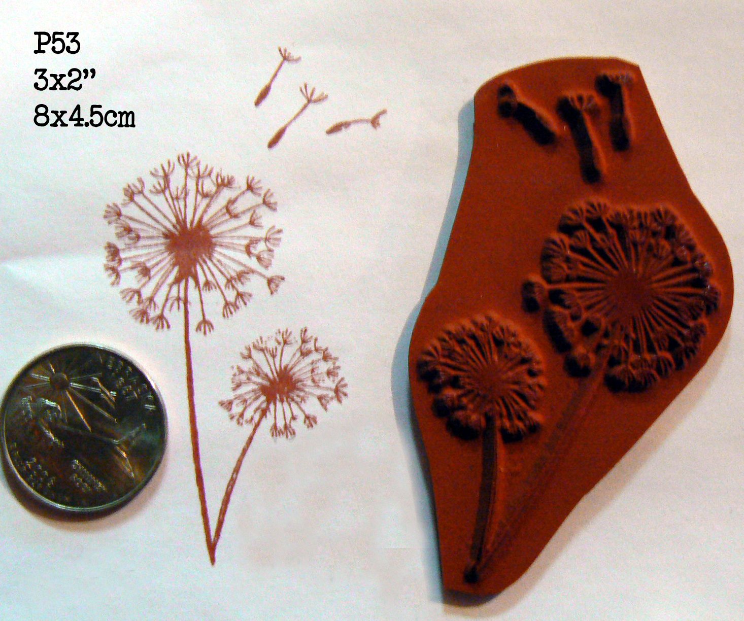 Dandelions Rubber Stamp P53