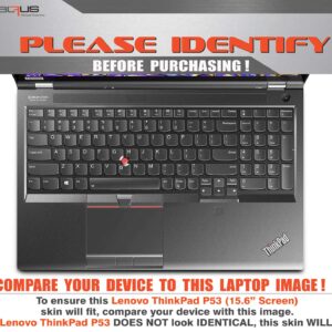 Decalrus - Protective Decal Skin Sticker for Lenovo ThinkPad P53 (15.6" Screen) case Cover wrap LEthnkpd15_P53-169