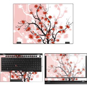 Decalrus - Protective Decal Cherry Blossom Skin Sticker for Lenovo ThinkPad P53 (15.6" Screen) case Cover wrap LEthnkpd15_P53-85