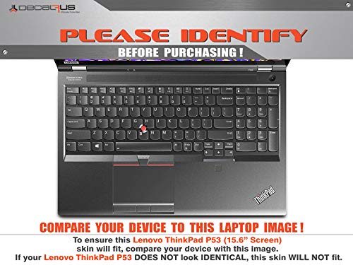 Decalrus - Protective Decal Skin Sticker for Lenovo ThinkPad P53 (15.6" Screen) case Cover wrap LEthnkpd15_P53-262