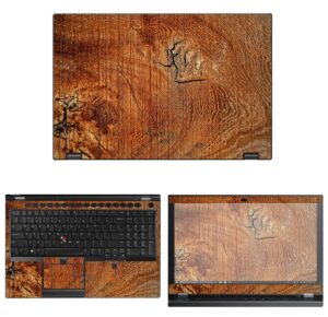 decalrus - protective decal wood burl skin sticker for lenovo thinkpad p53 (15.6" screen) case cover wrap lethnkpd15_p53-153