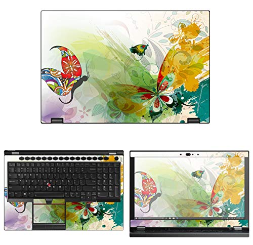 Decalrus - Protective Decal Butterfly Skin Sticker for Lenovo ThinkPad P53 (15.6" Screen) case Cover wrap LEthnkpd15_P53-116