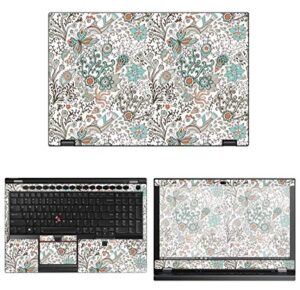 decalrus - protective decal damask skin sticker for lenovo thinkpad p53 (15.6" screen) case cover wrap lethnkpd15_p53-175