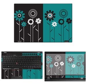 decalrus - protective decal floral skin sticker for lenovo thinkpad p53 (15.6" screen) case cover wrap lethnkpd15_p53-70