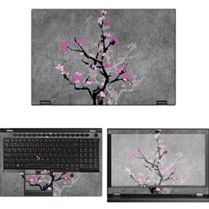 Decalrus - Protective Decal Floral Skin Sticker for Lenovo ThinkPad P53 (15.6" Screen) case Cover wrap LEthnkpd15_P53-34