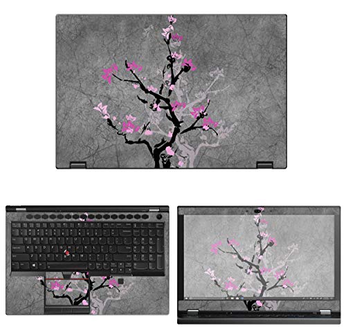 Decalrus - Protective Decal Floral Skin Sticker for Lenovo ThinkPad P53 (15.6" Screen) case Cover wrap LEthnkpd15_P53-34