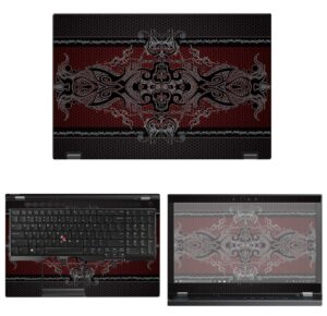 decalrus - protective decal tribal skin sticker for lenovo thinkpad p53 (15.6" screen) case cover wrap lethnkpd15_p53-98