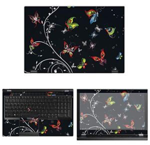 decalrus - protective decal butterfly skin sticker for lenovo thinkpad p53 (15.6" screen) case cover wrap lethnkpd15_p53-28