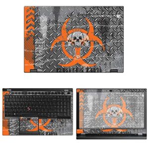 decalrus - protective decal skull skin sticker for lenovo thinkpad p53 (15.6" screen) case cover wrap lethnkpd15_p53-57