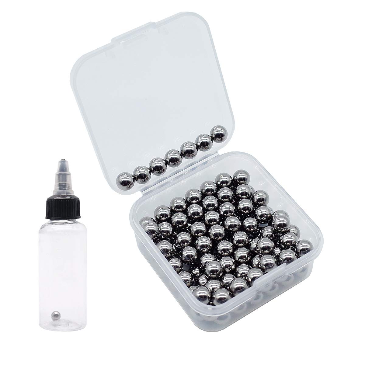 120 pcs Paint Mixing Balls Stainless Steel Mixing Agitator Balls for Mixing Model Paints, 5.5mm/apr. 0.22”