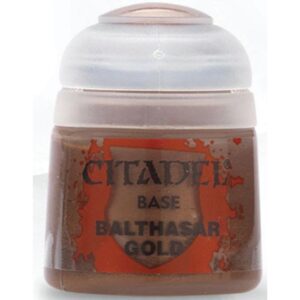 citadel games workshop base paint: balthasar gold (12ml)