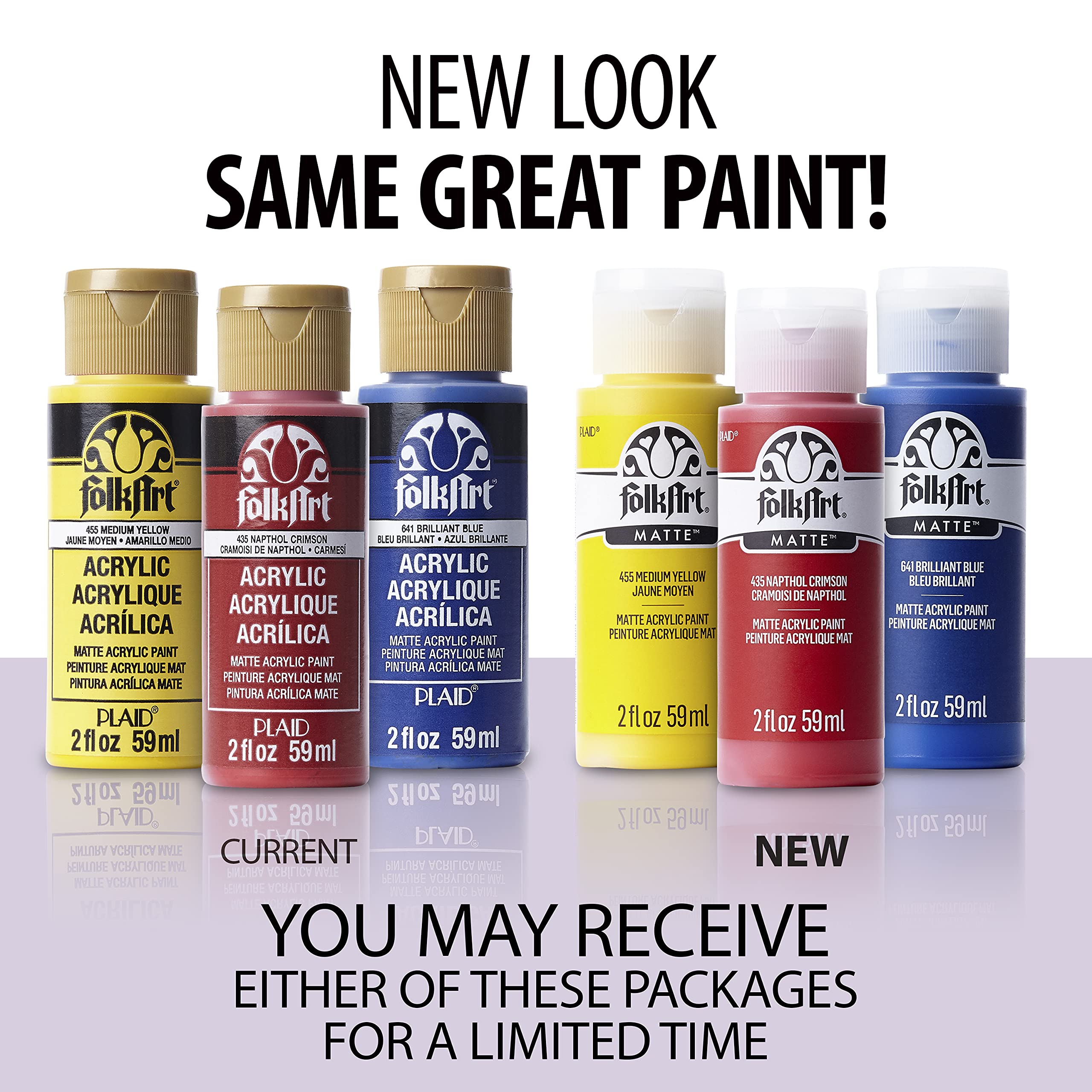 FolkArt Acrylic Paint in Assorted Colors (2 oz), 414, Cardinal Red