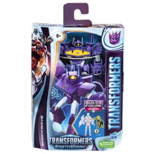 Transformers Toys EarthSpark Deluxe Class Shockwave Action Figure, 5-Inch, Robot Toys for Kids Ages 6 and Up