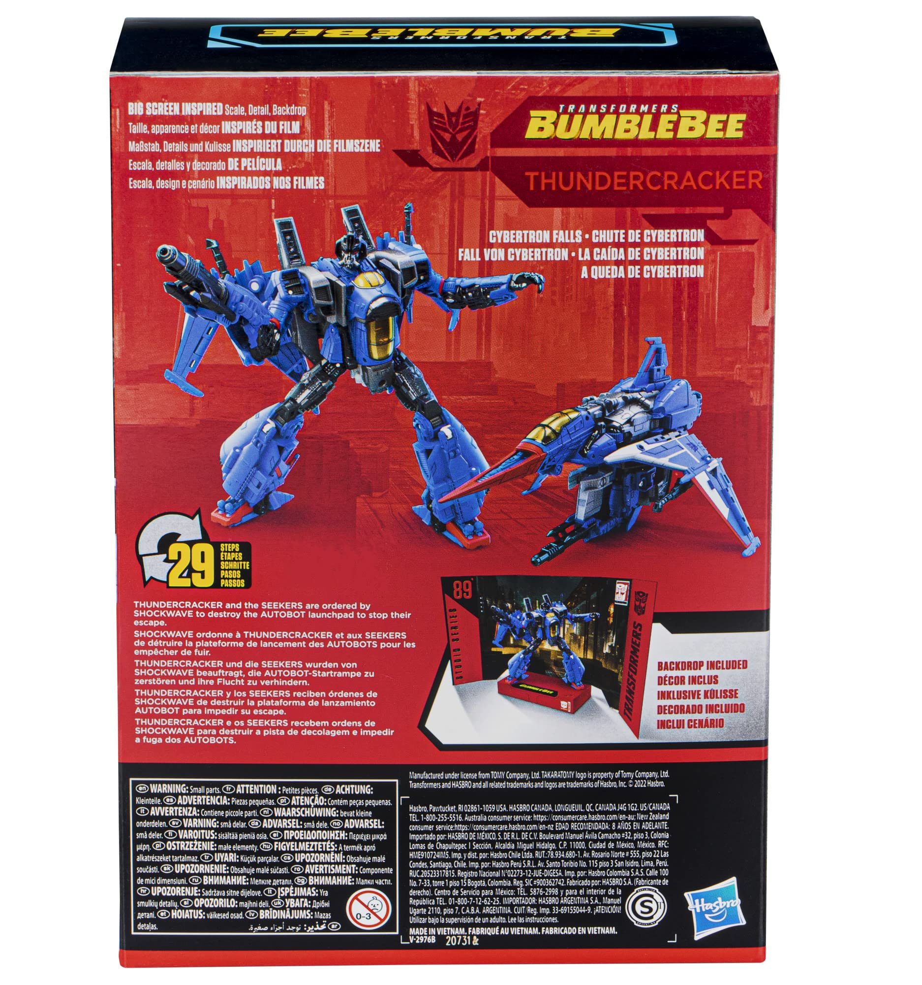 Transformers Toys Studio Series 89 Voyager Class Bumblebee Thundercracker Action Figure - Ages 8 and Up, 6.5-inch