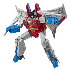 transformers toys generations war for cybertron voyager wfc-s24 starscream action figure - siege chapter - adults & kids ages 8 & up, 7"