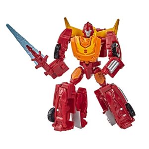 transformers toys generations war for cybertron: kingdom core class wfc-k43 autobot hot rod action figure - kids ages 8 and up, 3.5-inch