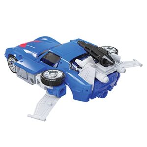 Transformers Toys Generations War for Cybertron: Kingdom Deluxe WFC-K26 Autobot Tracks Action Figure - Kids Ages 8 and Up, 5.5-inch, Blue