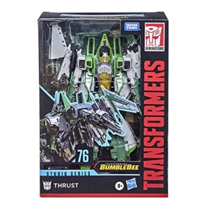 transformers toys studio series 76 voyager class bumblebee thrust action figure - ages 8 and up, 6.5-inch