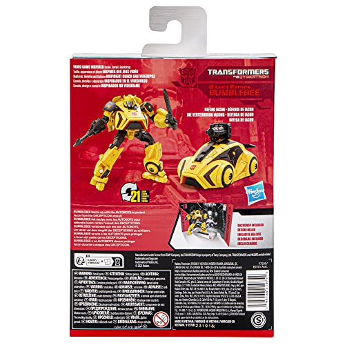 Transformers Toys Studio Series Deluxe Class 01 Gamer Edition Bumblebee Toy, 4.5-inch, Action Figure for Boys and Girls Ages 8 and Up