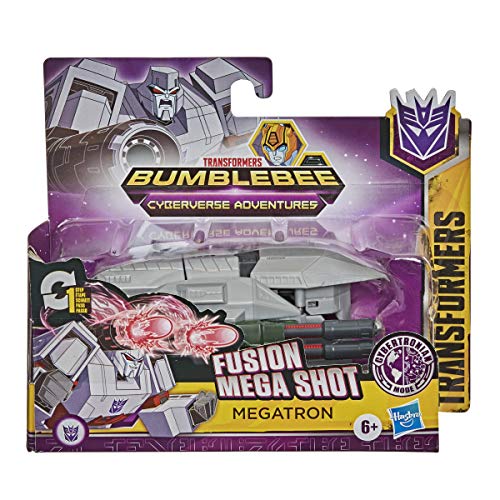 Transformers Bumblebee Cyberverse Adventures Toys Action Attackers: 1-Step Changer Megatron Action Figure, Kids Ages 6 and Up, 4.25-inch