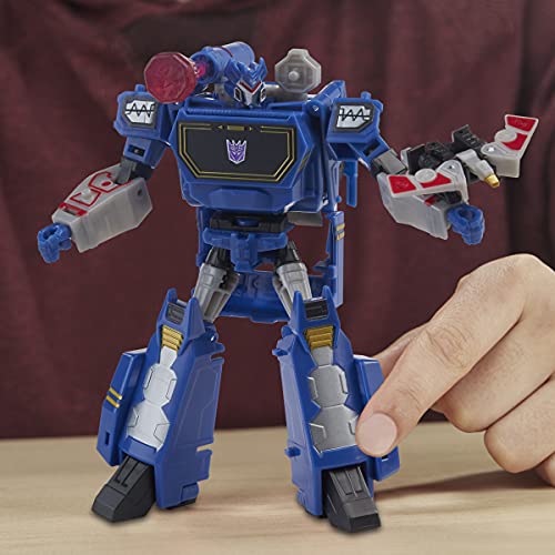 Transformers Bumblebee Cyberverse Adventures Toys Deluxe Class Soundwave Action Figure, Sound Blast Action Attack, 5-inch