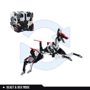 52TOYS Beastbox ROARMEO Deformation Toys Action Figures, Collectible Deformation Toys in Animal Mecha and Cube, Robot Toys for Boys