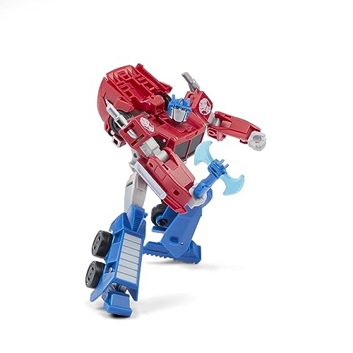 Transformers Toys EarthSpark Deluxe Class Optimus Prime Action Figure, 5-Inch, Robot Toys for Kids Ages 6 and Up