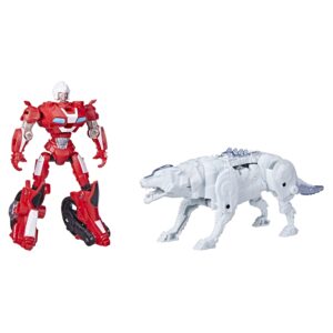 transformers: rise of the beasts movie, beast alliance, beast combiners 2-pack arcee & silverfang toys, ages 6 and up, 5-inch