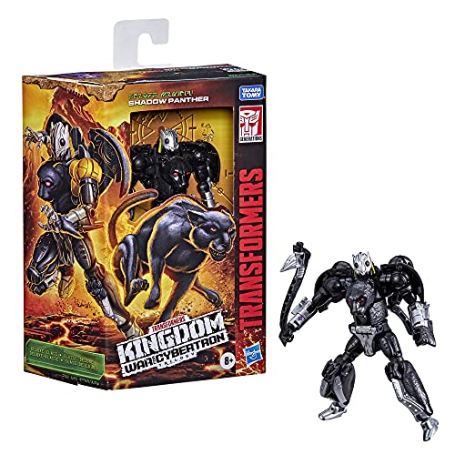 Transformers Toys Generations War for Cybertron: Kingdom Deluxe WFC-K31 Shadow Panther Action Figure - Kids Ages 8 and Up, 5.5-inch