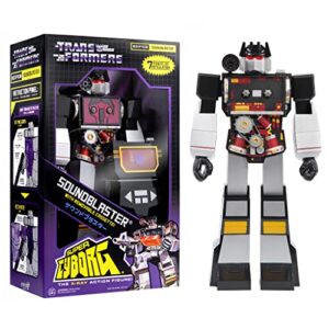 super7 super cyborg transformers soundwave soundblaster - 11" transformers action figure with accessories classic cartoon collectibles and retro toys