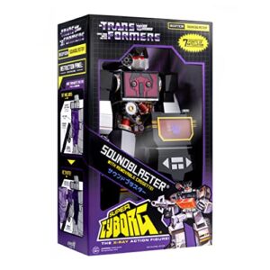 Super7 Super Cyborg Transformers Soundwave Soundblaster - 11" Transformers Action Figure with Accessories Classic Cartoon Collectibles and Retro Toys