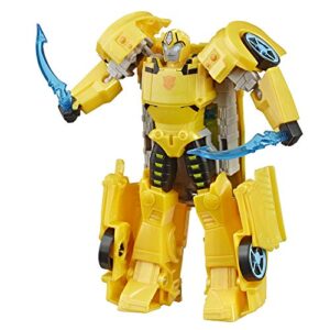 transformers toys cyberverse ultra class bumblebee action figure, combines with energon armor to power up, for kids ages 6 and up, 6.75-inch, yellow