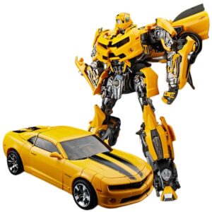 lcfd alloy deformation car toys, 11 inch big size movie version, manual deformation car model robot toy, action figures,exquisite packaging, gift for fans (bee robot)