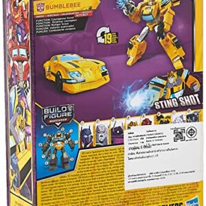 Transformers Toys Cyberverse Deluxe Class Bumblebee Action Figure, Sting Shot Attack Move and Build-A-Figure Piece, for Kids Ages 6 and Up, 5-inch