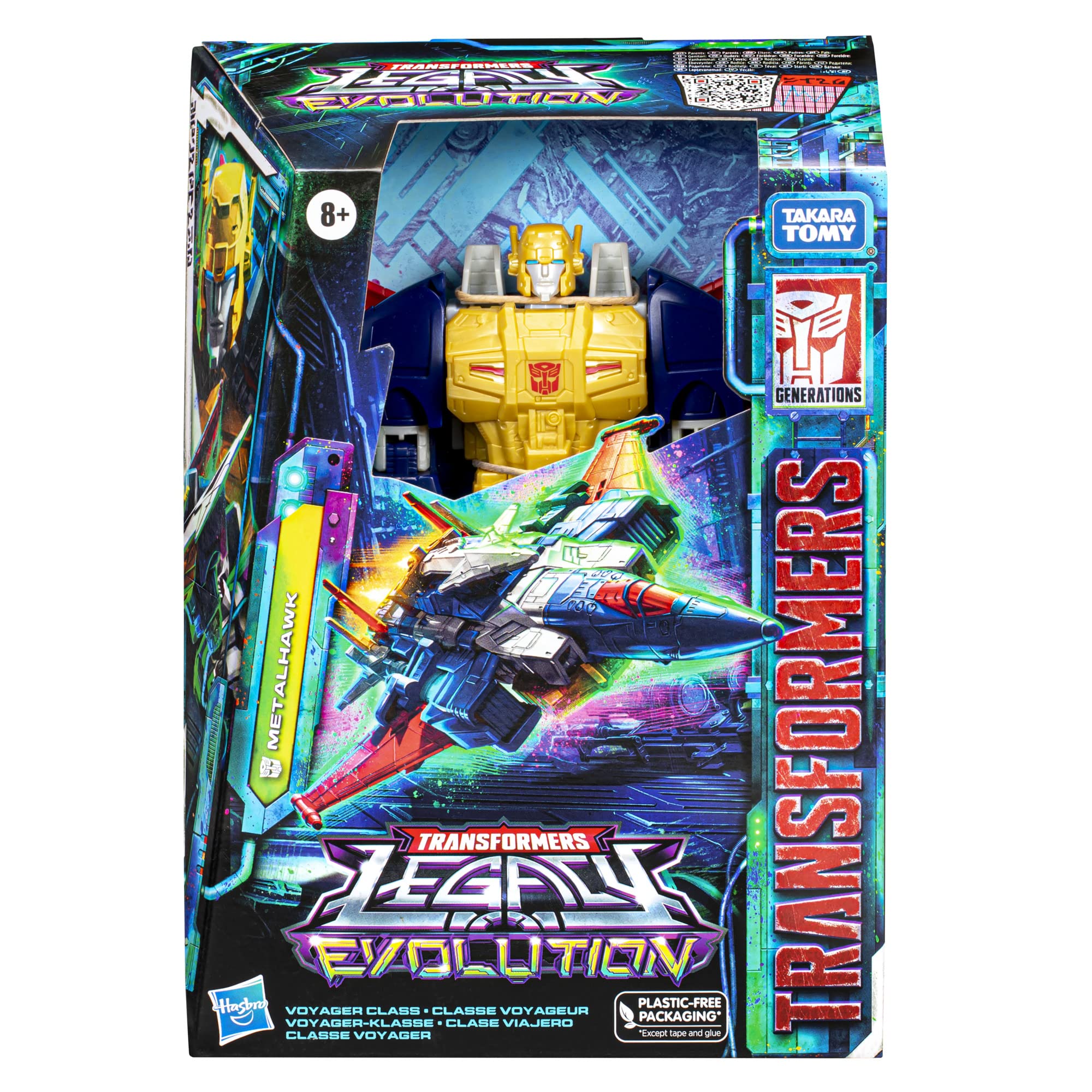 Transformers Toys Legacy Evolution Voyager Metalhawk Toy, 7-inch, Action Figure for Boys and Girls Ages 8 and Up