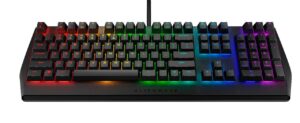 alienware usb low-profile rgb gaming keyboard aw410k: alienfx per key rgb led - cherry mx brown switches