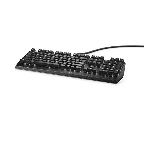 Alienware - AW310K Mechanical Gaming Keyboard AW310K: Cherry MX Red Switches - Nkro - Per-Key White LED - USB Passthrough & Media Control - 5 Onboard Profiles Black