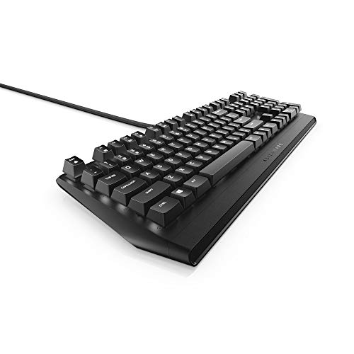 Alienware - AW310K Mechanical Gaming Keyboard AW310K: Cherry MX Red Switches - Nkro - Per-Key White LED - USB Passthrough & Media Control - 5 Onboard Profiles Black