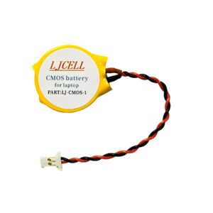 ljcell cmos battery for dell alienware alpha r1 steam machine i5 i7 desktop,fix yellow light bios rtc cr2032 battery with 2 wire cable and connector